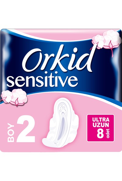 Orkid Sensitive Uzun 8 Adet Tekli Paket Hijyenik Ped