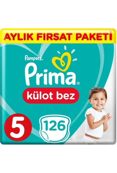 Prima Pants Külot Bebek Bezi 5 Beden Junior Aylık Fırsat Paketi 126 Adet Prima Pants Külot Bebek Bezi 5 Beden Junior Aylık Fırsat Paketi 126 Adet