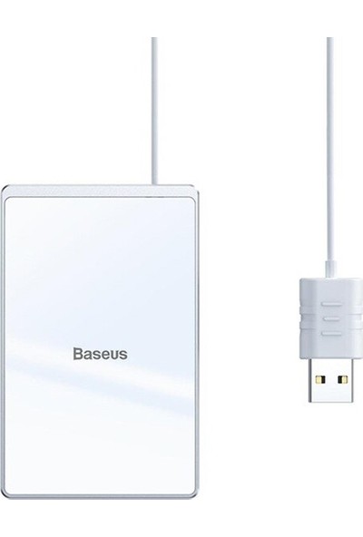 Baseus WX01B-S2 Card Ultra-Thin İnce 15W Wireless Kablosuz Şarj Cihazı - Beyaz Baseus WX01B-S2 Card Ultra-Thin İnce 15W Wireless Kablosuz Şarj Cihazı - Beyaz