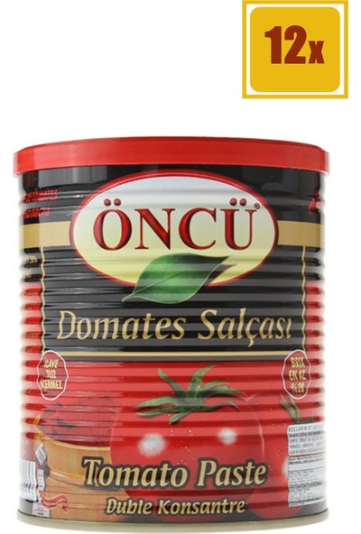 Öncü 830 gr Teneke Domates Salçası 12'li Set