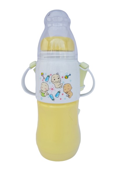 Cooker Cam Bebek Termosu Emzikli Sarı Cooker Cam Bebek Termosu Emzikli Sarı