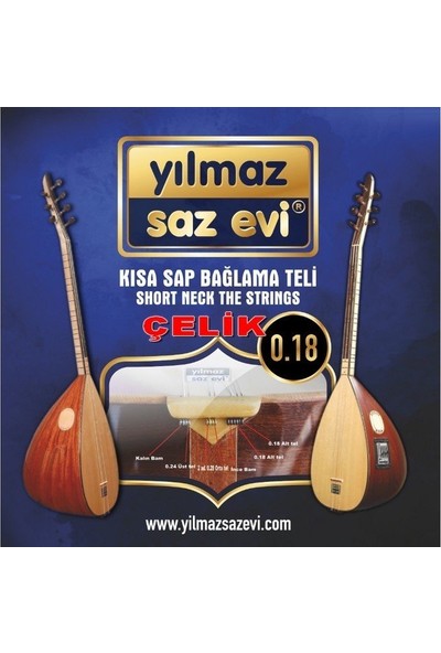 Yılmaz Saz Evi Kısa Sap Boncuklu Bağlama Teli