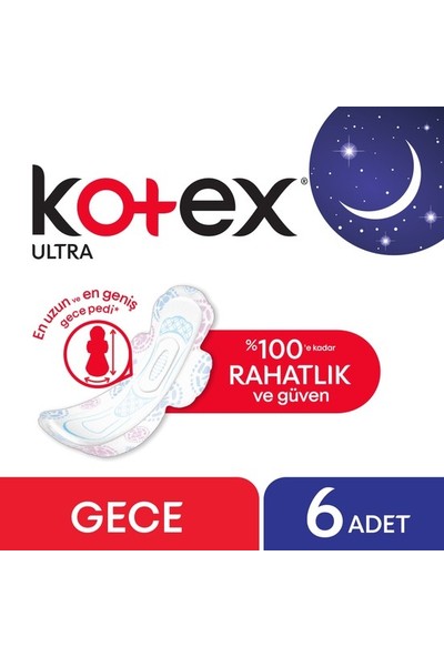 Kotex Ultra Gece Ped 6 x 4 Adet