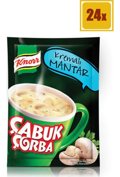 Knorr Kremalı Mantar 19 gr Çabuk Çorba 24'lü Set Knorr Kremalı Mantar 19 gr Çabuk Çorba 24'lü Set