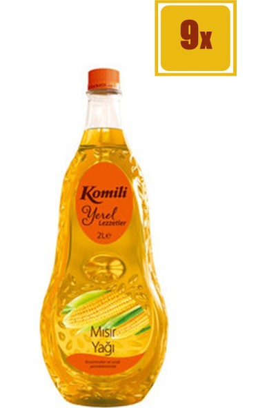 Komili Mısır Yağı 2 Lt 9'lu Set Komili Mısır Yağı 2 Lt 9'lu Set