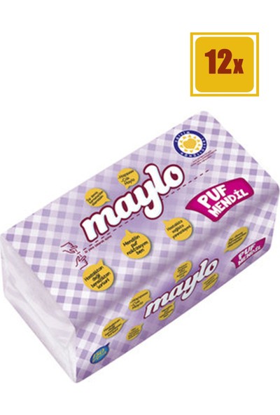Maylo Puf Mendil 150'LI 12'li Set Maylo Puf Mendil 150'LI 12'li Set