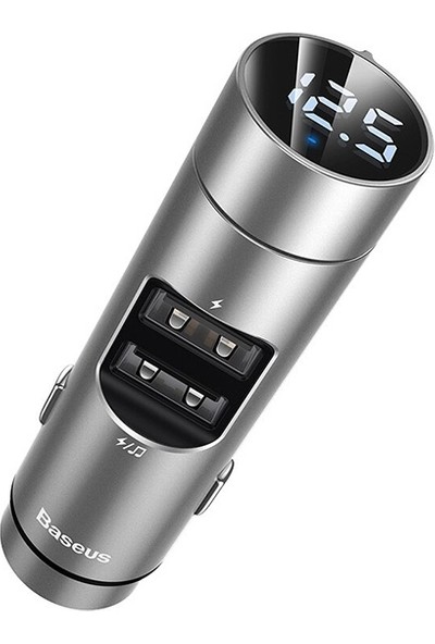 Baseus Ccnlz-0s Energy Column Bluetooth 5.0 Araç Mp3 Dual USB Araç Şarjı