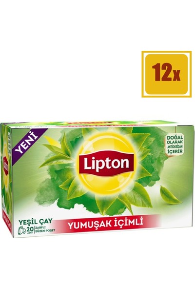 Lipton Yeşil Çay Yumuşak Içimli 20'li 12'li Set Lipton Yeşil Çay Yumuşak Içimli 20'li 12'li Set