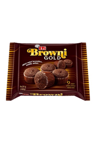 Eti Browni Gold Kakao Soslu Çikolatalı Kek 180 G - 4'lü Paket