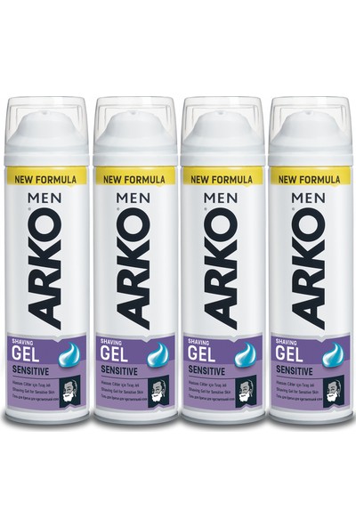 Arko Men Sensitive Tıraş Jeli 4x200ml Arko Men Sensitive Tıraş Jeli 4x200ml