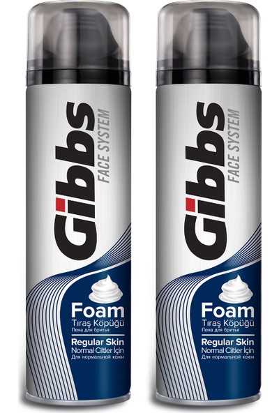 Gibbs Regular Tıraş Köpüğü 2x200ml Gibbs Regular Tıraş Köpüğü 2x200ml