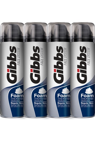 Gibbs Regular Tıraş Köpüğü 4x200ml Gibbs Regular Tıraş Köpüğü 4x200ml