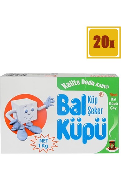 Balküpü Küp Şeker 1000 gr 20'li Set