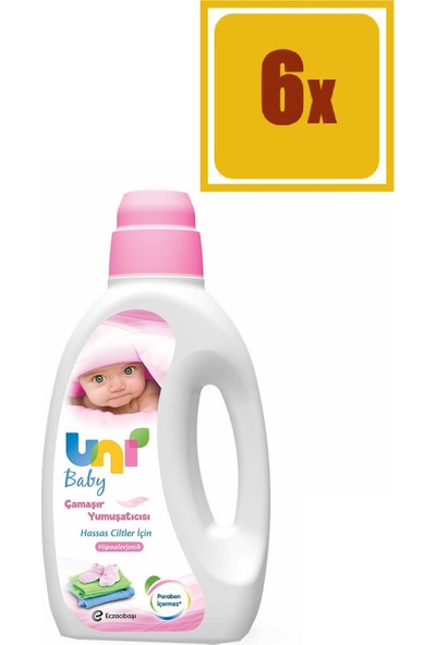 Uni Baby Çamaşır Yumuşatıcı 1500 ml 6'lı Set