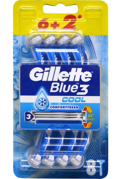 Gillette Blue3 Cool 6 + 2 Gillette Blue3 Cool 6 + 2