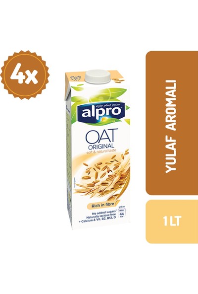 Alpro Yulaf Sütü 1 lt x 4 Adet
