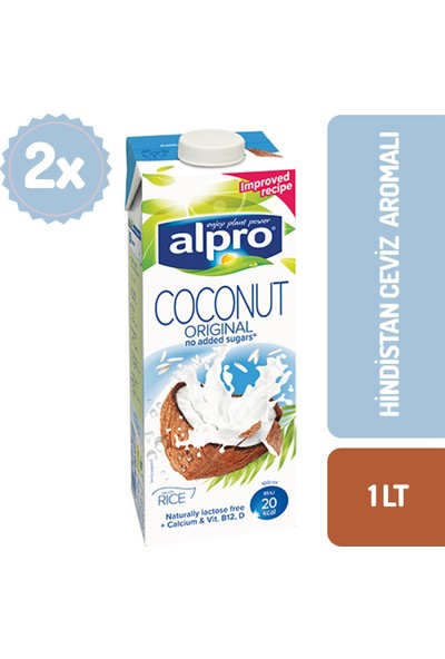 Alpro Hindistan Cevizi Sütü 1 lt x 2 Adet