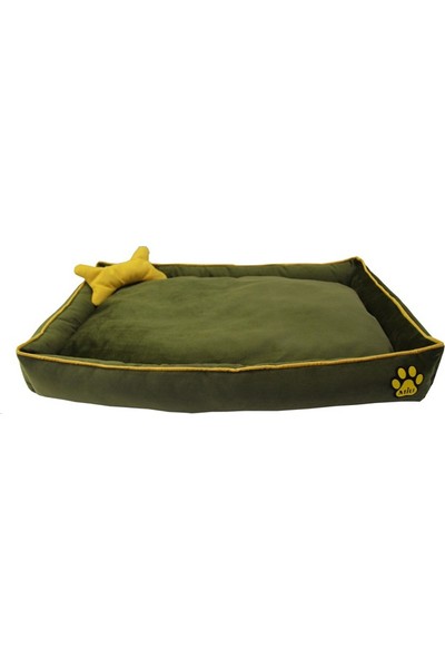 Miu Kemik Yastıklı Tay Tüyü Köpek Yatağı 14 x 70 x 100 cm Yeşil