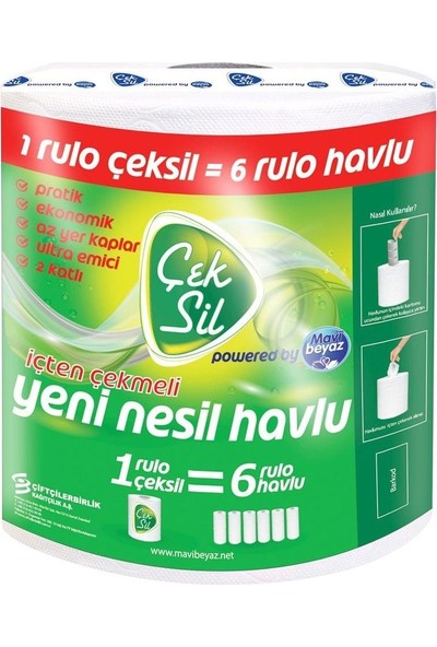 Mavi Beyaz Çeksil Içten Çekmeli Kağıt Havlu