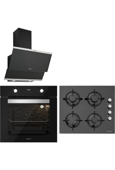 Silverline Siyah Cam Ankastre Set Bo6502B01 - Cs5349B01 - 3420 Silverline Siyah Cam Ankastre Set Bo6502B01 - Cs5349B01 - 3420