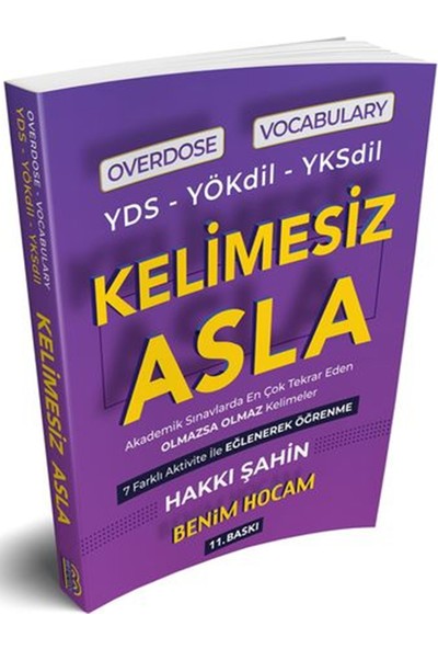 Benim Hocam Yayınları YDS YÖKDİL YKSdil 2020 Overdose Vocabulary Kelimesiz Asla Benim Hocam Yayınları YDS YÖKDİL YKSdil 2020 Overdose Vocabulary Kelimesiz Asla
