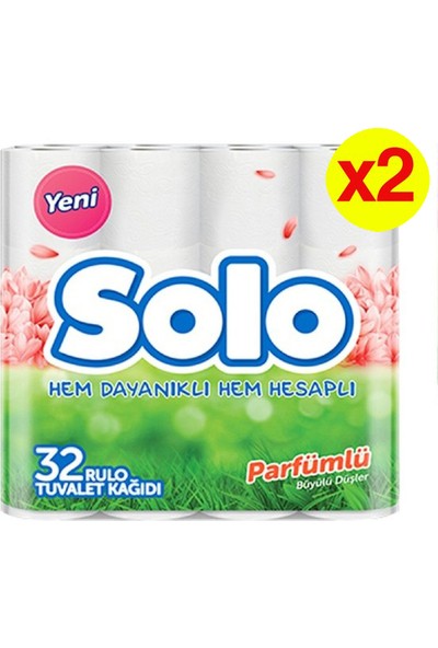 Solo Parfümlü Tuvalet Kağıdı 32X2 64 Rulo Solo Parfümlü Tuvalet Kağıdı 32X2 64 Rulo