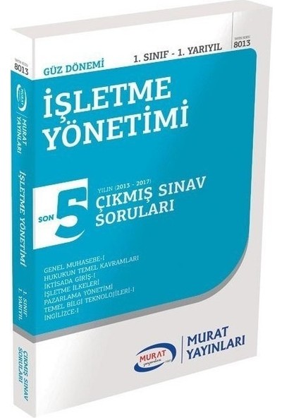 Murat Yayınları Açıköğretim 1. Sınıf Güz Işletme Yönetimi Çıkmış Sorular Murat Yayınları Açıköğretim 1. Sınıf Güz Işletme Yönetimi Çıkmış Sorular