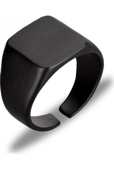 Apptakı Mat Siyah Erkek Yüzük - YÜZ0060