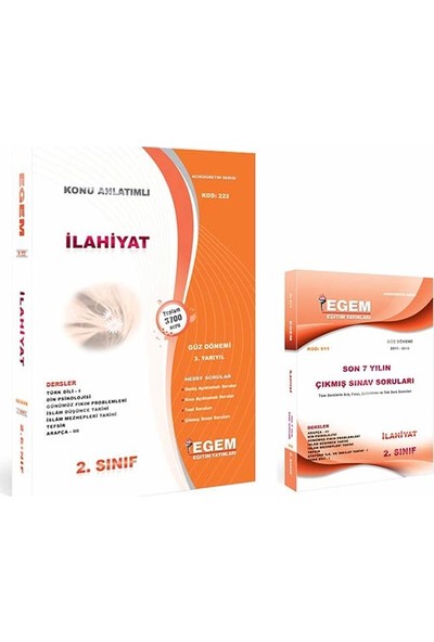 Egem Yayınları Ilahiyat 2. Sınıf Güz Konu Anlatımlı Soru Bankası+Çıkmış (6 Yıl) Egem Yayınları Ilahiyat 2. Sınıf Güz Konu Anlatımlı Soru Bankası+Çıkmış (6 Yıl)