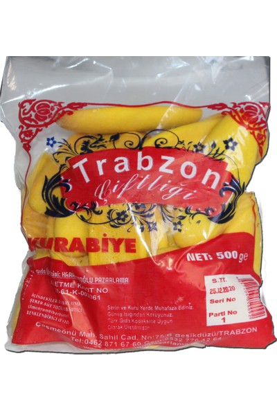 Trabzon Çiftliği Trabzon Kurabiyesi Sarı 1 kg