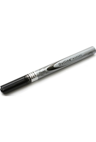 Pentel Outline Marker Davetiye Kalemi Siyah