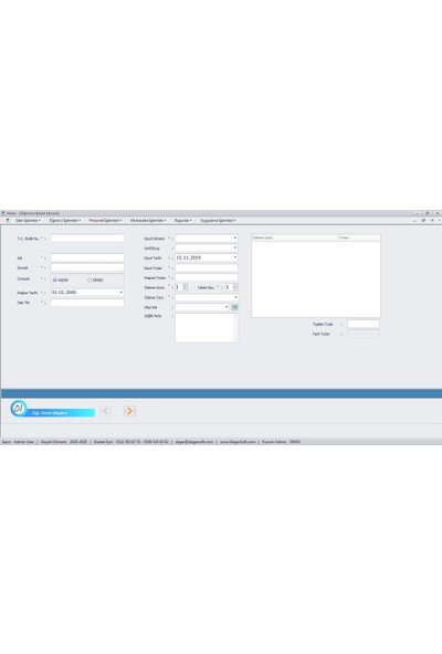 DeğerSoft Dershane Programı DeğerSoft Dershane Programı