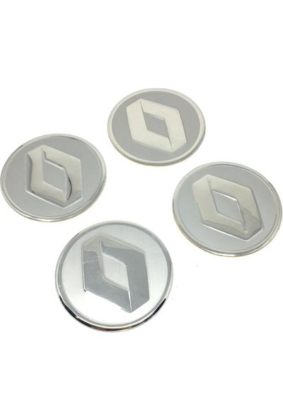 Oto Aksesuarcım Renault Alüminyum Yapıştırma Jant Göbeği Gri 4'lü 60MM Oto Aksesuarcım Renault Alüminyum Yapıştırma Jant Göbeği Gri 4'lü 60MM