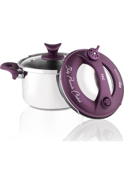 Taç Baby Düdüklü Tencere Seti 2,5 Lt Mor