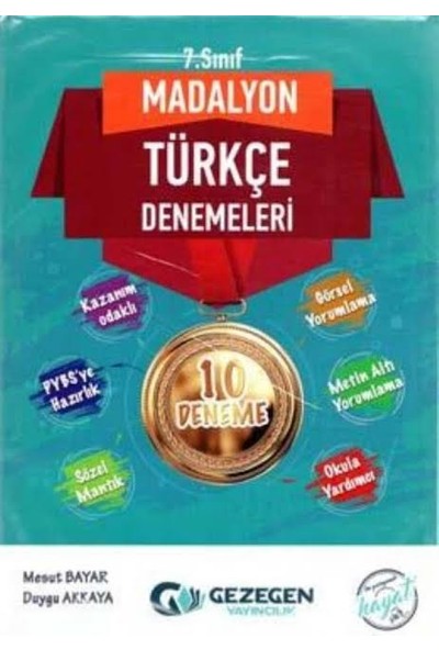 Gezegen Yayıncılık Madalyon 7. Sınıf Türkçe Denemeleri 10 Deneme Gezegen Yayıncılık Madalyon 7. Sınıf Türkçe Denemeleri 10 Deneme