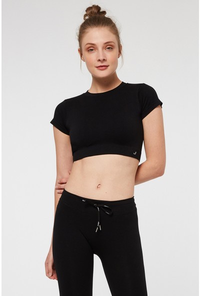 Jerf Captiva Crop Top Siyah Jerf Captiva Crop Top Siyah