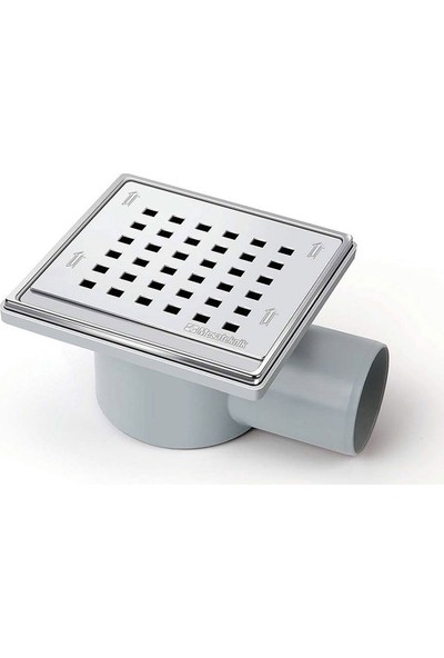 Mesa Teknik Ø50 Drainer Sürmeli Yandan Çıkışlı Banyo Yer Süzgeci 11X11 cm