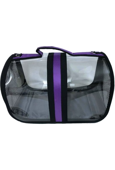 Bacco Milano Kedi Köpek Şeffaf Taşıma Çantası Mor