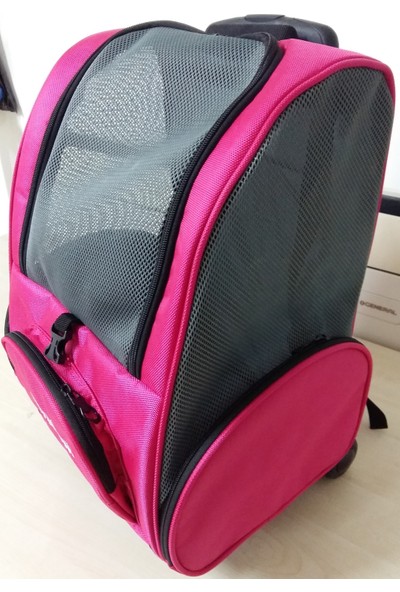 Petpretty Kedi Köpek Çekçekli Sırt Taşıma Çantası Pembe