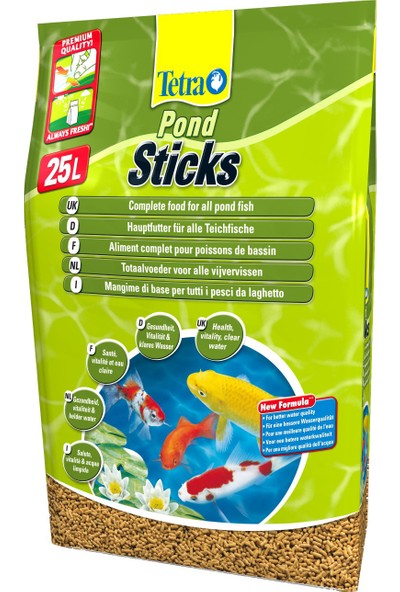 Tetra Pond Sticks Havuz Balıkları İçin Çubuk Yem 25 lt Tetra Pond Sticks Havuz Balıkları İçin Çubuk Yem 25 lt