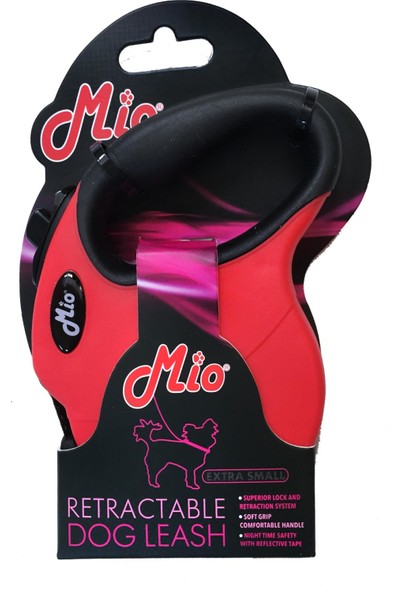 Mio Otomatik Köpek Gezdirme Tasması 3 Metre / 8 Kg XS Kırmızı Mio Otomatik Köpek Gezdirme Tasması 3 Metre / 8 Kg XS Kırmızı