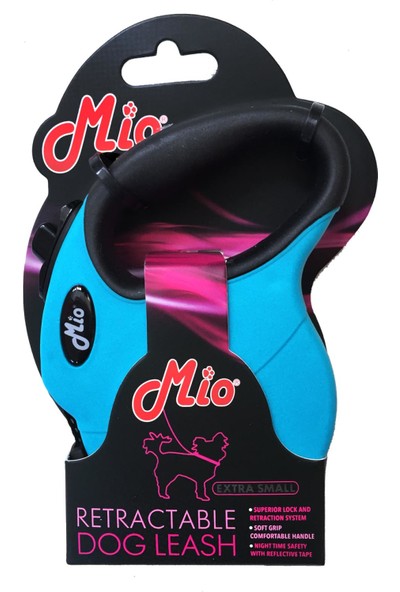 Mio Otomatik Köpek Gezdirme Tasması 3 Metre / 8 Kg XS Mavi Mio Otomatik Köpek Gezdirme Tasması 3 Metre / 8 Kg XS Mavi