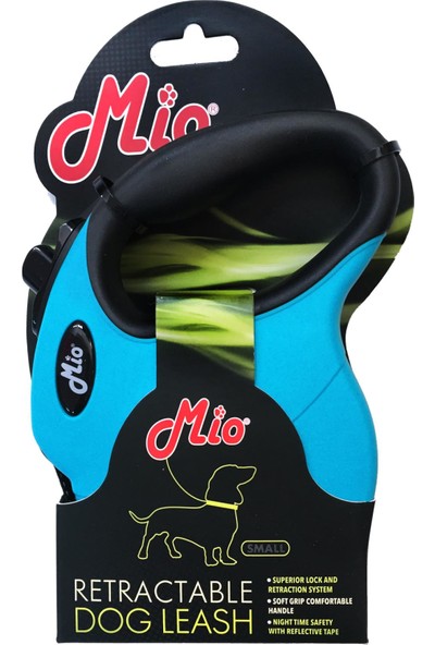 Mio Otomatik Köpek Gezdirme Tasması 4 Metre / 15 Kg S Mavi Mio Otomatik Köpek Gezdirme Tasması 4 Metre / 15 Kg S Mavi