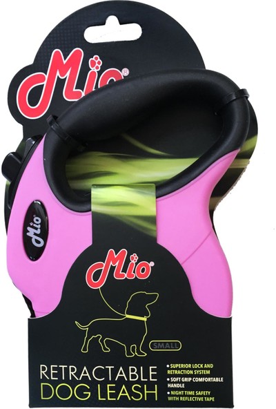 Mio Otomatik Köpek Gezdirme Tasması 4 Metre / 15 Kg S Pembe Mio Otomatik Köpek Gezdirme Tasması 4 Metre / 15 Kg S Pembe