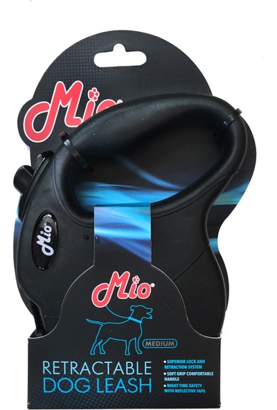 Mio Otomatik Köpek Gezdirme Tasması 5 Metre / 20 Kg M Siyah Mio Otomatik Köpek Gezdirme Tasması 5 Metre / 20 Kg M Siyah