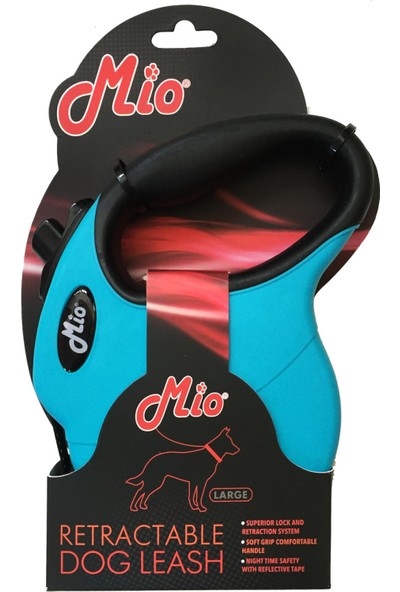 Mio Otomatik Köpek Gezdirme Tasması 5 Metre / 50 Kg L Mavi Mio Otomatik Köpek Gezdirme Tasması 5 Metre / 50 Kg L Mavi