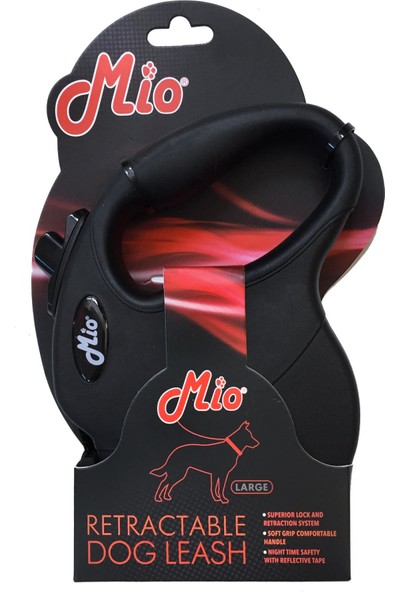 Mio Otomatik Köpek Gezdirme Tasması 5 Metre / 50 Kg L Siyah Mio Otomatik Köpek Gezdirme Tasması 5 Metre / 50 Kg L Siyah
