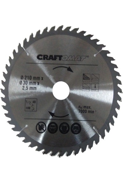 Craft 48 Diş Daire Testere Bıçağı 210 x 30 x 2,5 mm Craft 48 Diş Daire Testere Bıçağı 210 x 30 x 2,5 mm