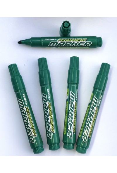 Zebra Permanent Koli Kalemi Kesik Uç 5mm Yeşil - 3 Adet Zebra Permanent Koli Kalemi Kesik Uç 5mm Yeşil - 3 Adet
