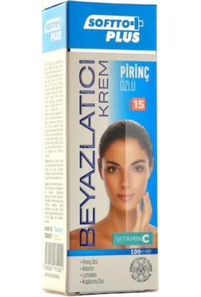 Softto Plus Pirinç Özlü Cilt Beyazlatıcı Krem